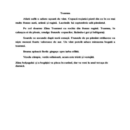 Toamna | DOCX