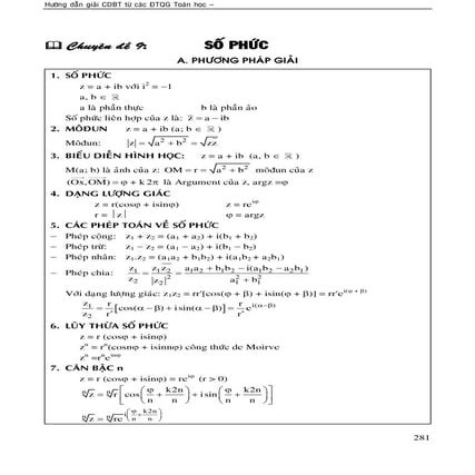 Toan on-thi-dai-hoc-chuyen-de-9-so-phuc | PDF