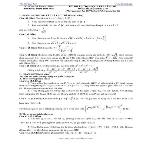 Mathvn.com 11. toan tran phu lan 12014 | PDF