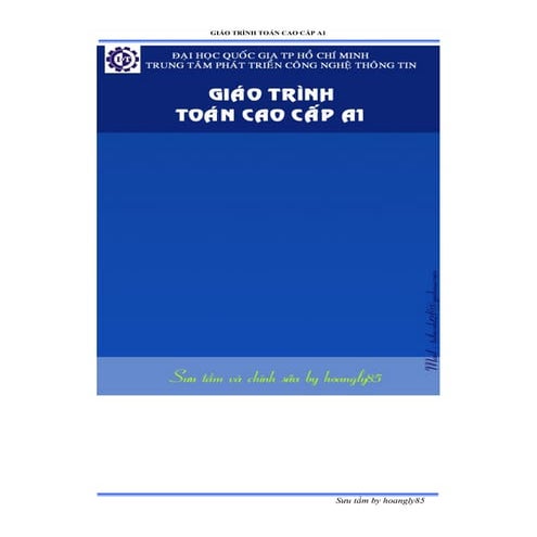 Toan cao cap a1 | PDF