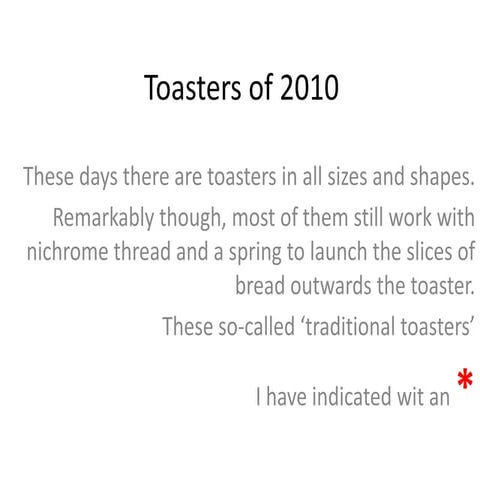 Toasters of 2010 | PPTX