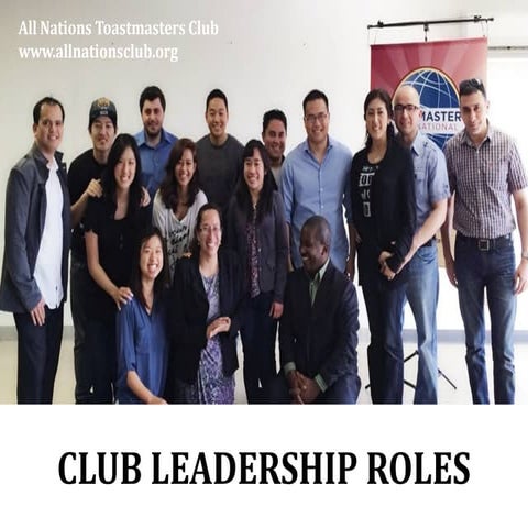 Leadership roles available in Toastmasters Clubs | PDF