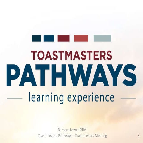 Toastmasters Pathways Club Meeting | PPTX