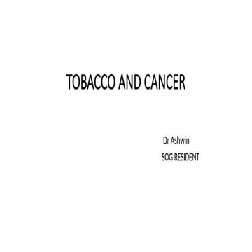 National tobbacco control programme | PPTX