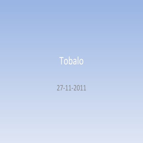 Tobalo | PPT