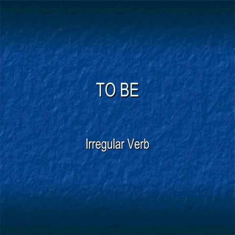 To be | PPT