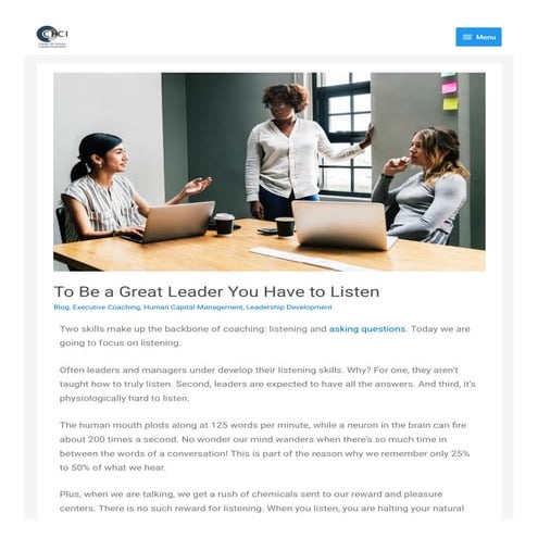 To Be a Great Leader You Have to Listen | PDF | Executive Leadership ...