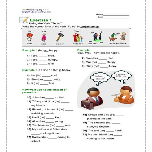 Using the Verb "To Be | PDF