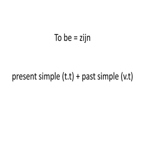 To be was were | PPTX