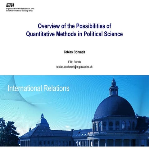 Overview of the Possibilities of Quantitative Methods in Political ...
