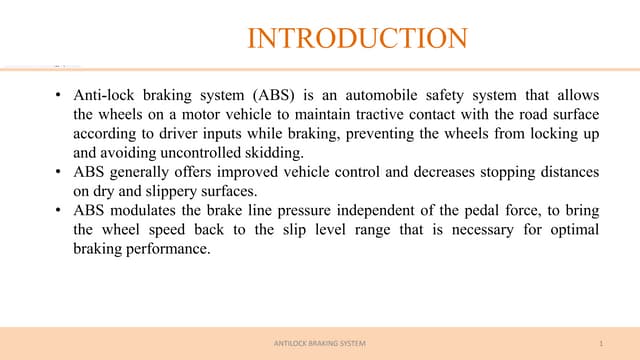 Anti lock braking (ABS) Model based Design in MATLAB-Simulink | PDF