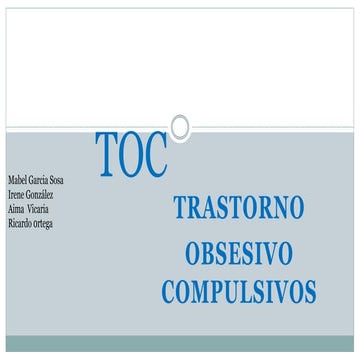 ¿Qué es el TOC? | PPTX