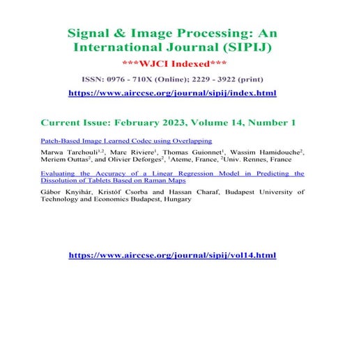 Table of Contents - February 2023, Volume 14, Number 1 | PDF ...