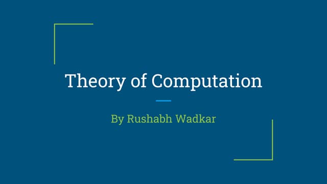 Theory Of Computation Grammar Concepts And Problems Pdf Programming Languages Computing
