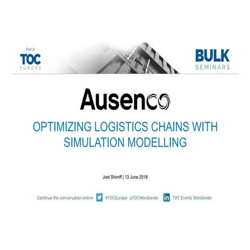 Optimizing Logistics Chains with Simulation Modelling | PDF