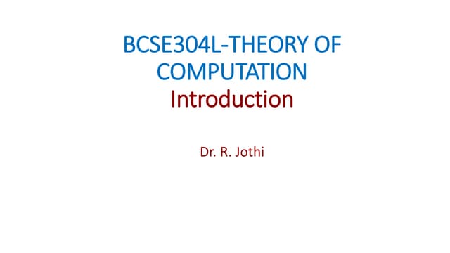 Toc Introductionpptx Programming Languages Computing