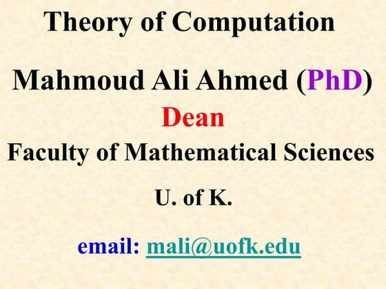 Theory Of Computation Ppt