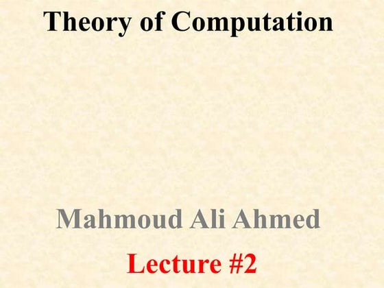 Theory Of Computation Ppt