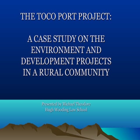 The Toco Port Project | PPT