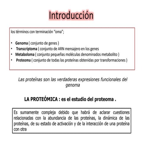 Proteoma Humano y El futuro de la medicina | PPTX