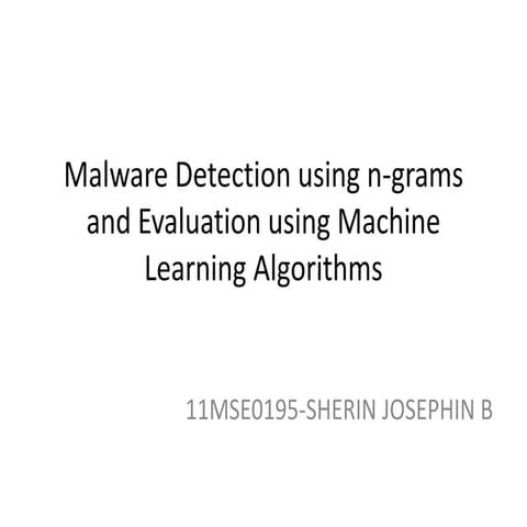 DETECTION OF MALICIOUS EXECUTABLES USING RULE BASED CLASSIFICATION ...