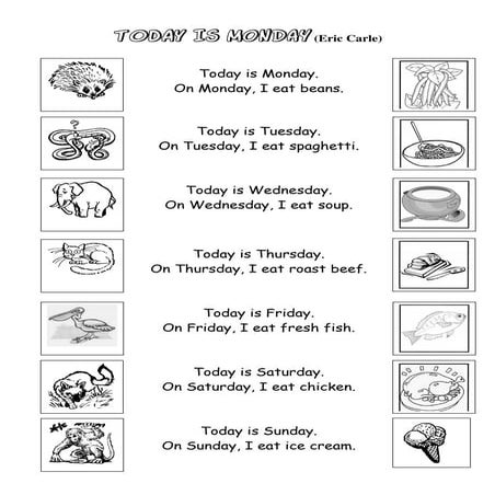 Today is monday_eric carle_story | PDF