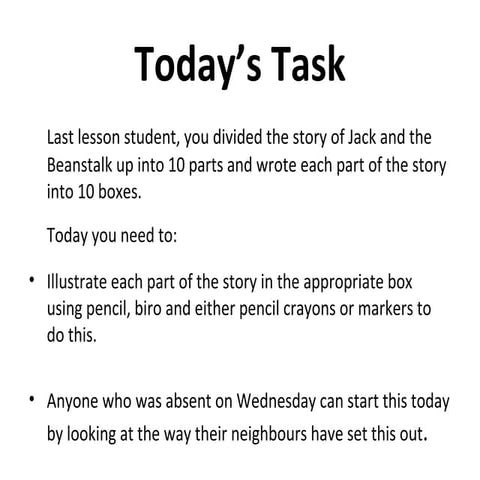 Today’s task | PPT | Drawing and Sketching | Arts and Crafts