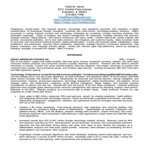 Todd Aaron Resume | DOCX