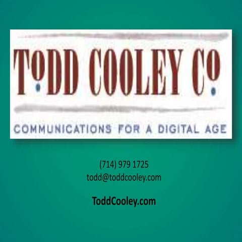 Todd Cooley Company Marketing Budget PowerPoint | PPT