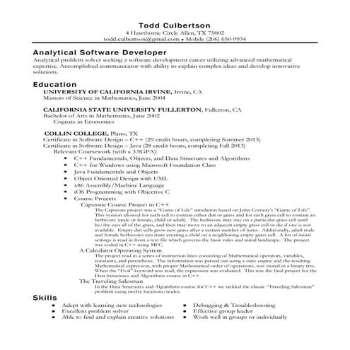 Todd culbertson resume | PDF