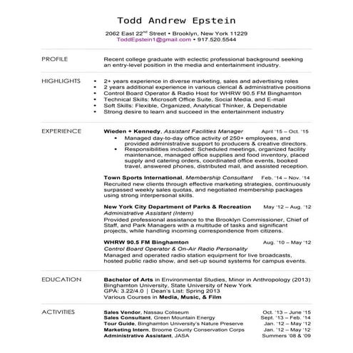 Resume- Todd Epstein | PDF