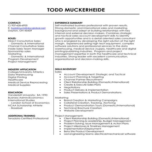 Todd Muckerheide Res2012 Sv1 | PDF