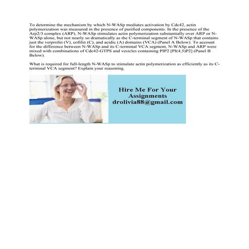 To determine the mechanism by which N-WASp mediates activation by Cdc4 ...