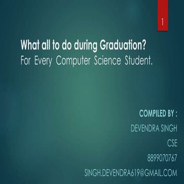What all to do during Graduation? For Every Computer Science Student ...