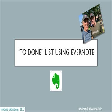 Creating a To Done list Process using Evernote | PPT