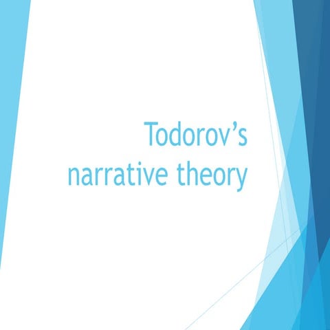 Todorov’s narrative theory | PPT