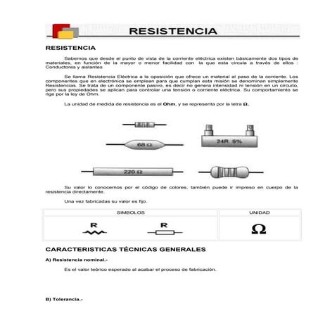 Todo sobre resistencias | DOC