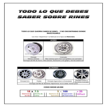 Todo sobre rines | PDF