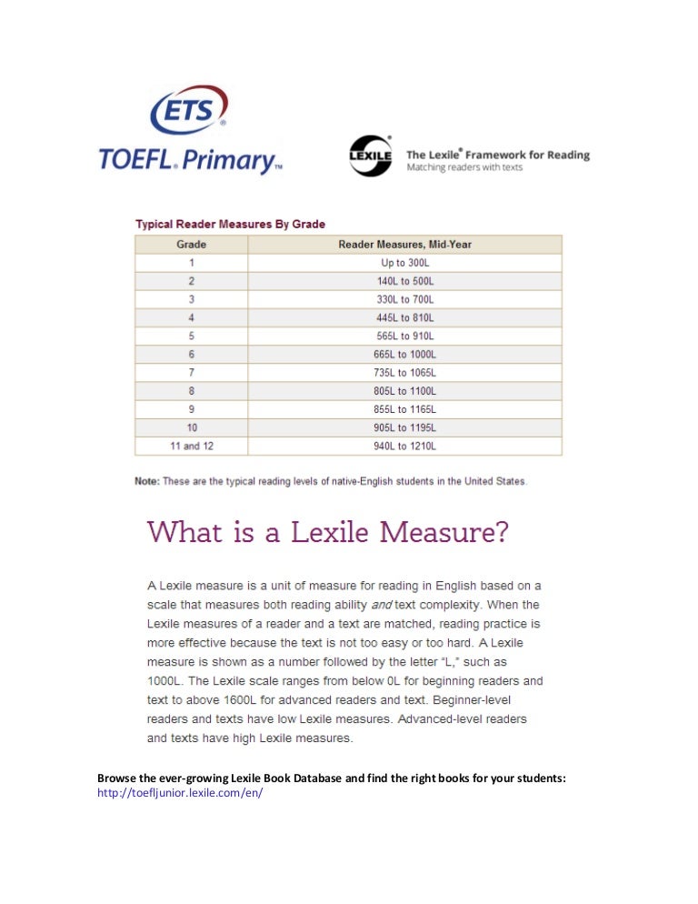 Toefl Primary Lexile Levels toefl-primary-lexile-levels