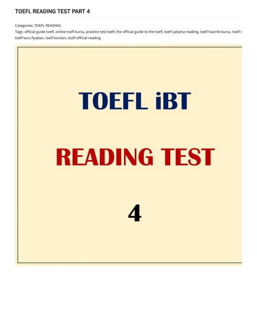 Toefl reading test 7 | PDF