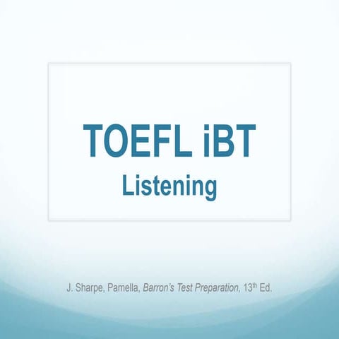 TOEFL Speaking | PPTX