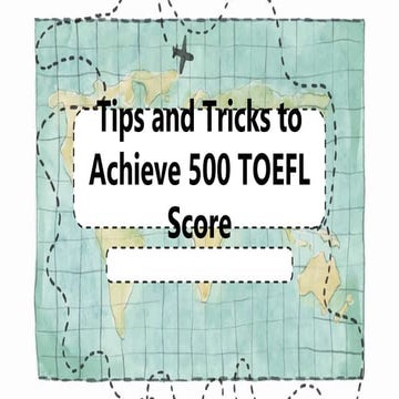 Tips and tricks to achieve 500 TOEFL Score | PPTX