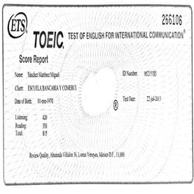 Toeic score report | PDF