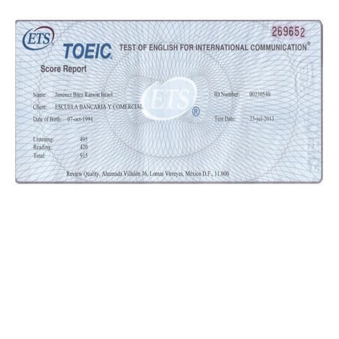 Toeic score report | PPT