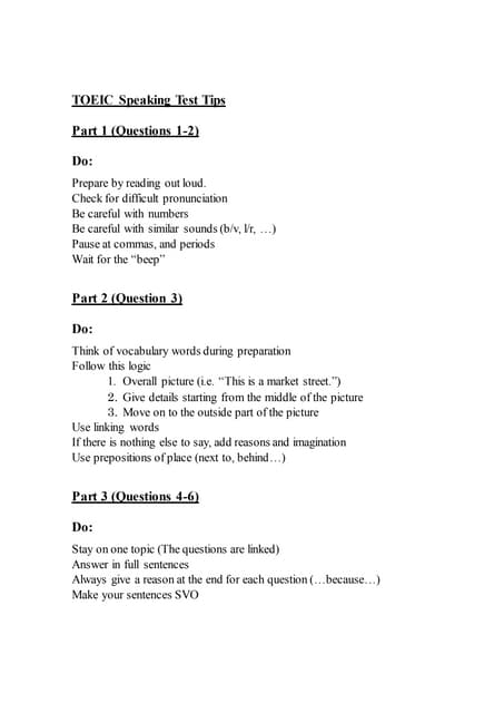 Rubric evaluation for speaking exam | PDF