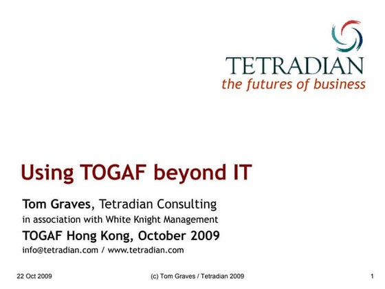 Togaf9 Refcard1 | PPT