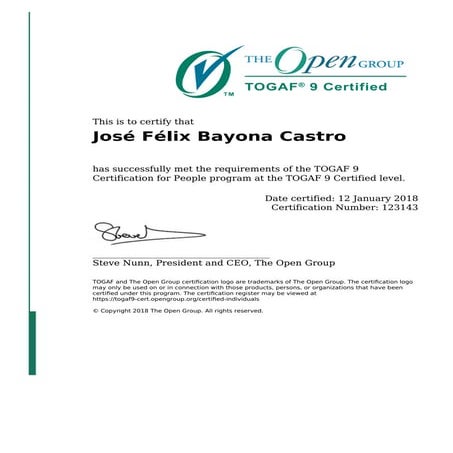 TOGAF® 9 Certified Level | PDF