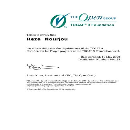 TOGAF 9 Foundation Certification | PDF