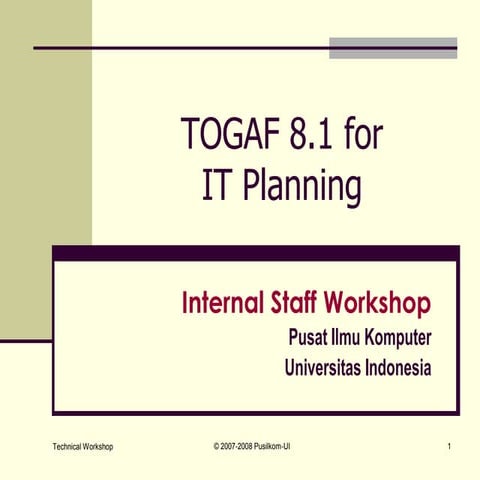 TOGAF for IT Planning TOGAF for IT Planning | PDF