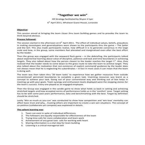 Together we win | PDF